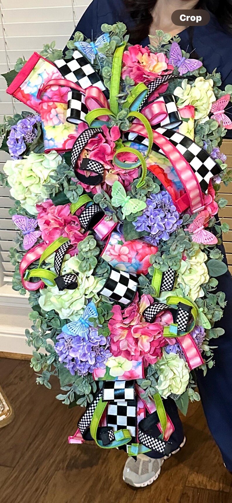 XL Whimsical Hydrangea Swag! Spring Wreath/swag. Vibrant Summer Wreath ...