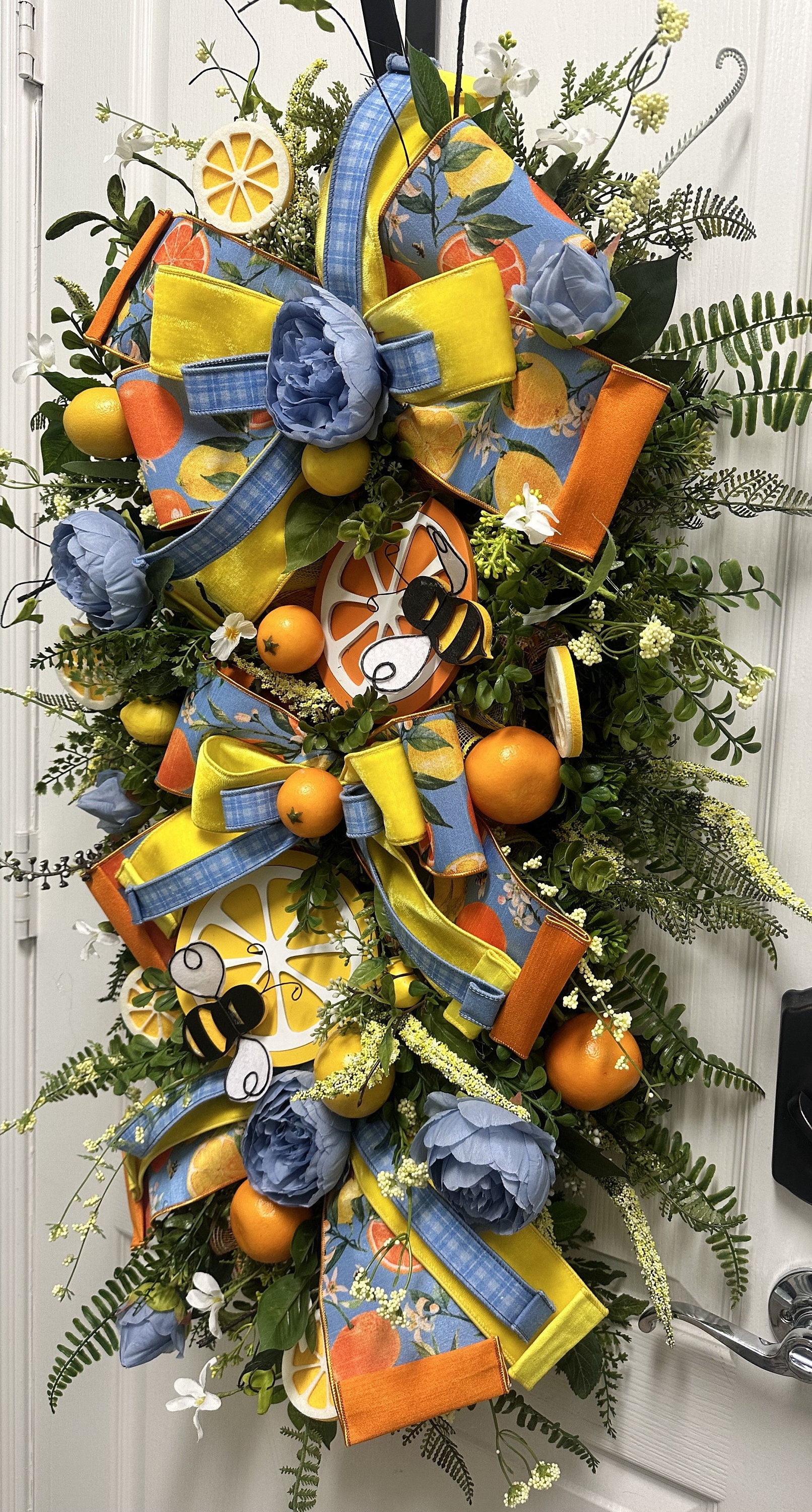 XL Orange and Lemon Swag Lemon Wreath, Citrus Wreath Swag, Spring Swag ...