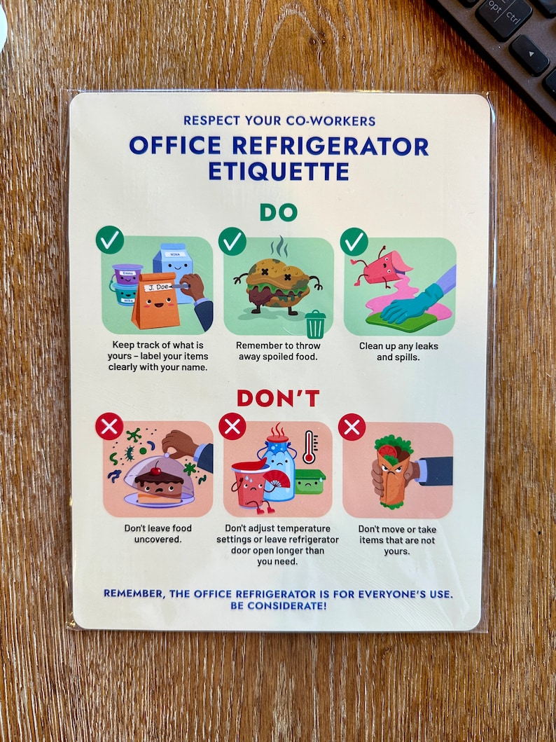Office Fridge Etiquette Guide - Handcrafted Magnetic Decor for a ...