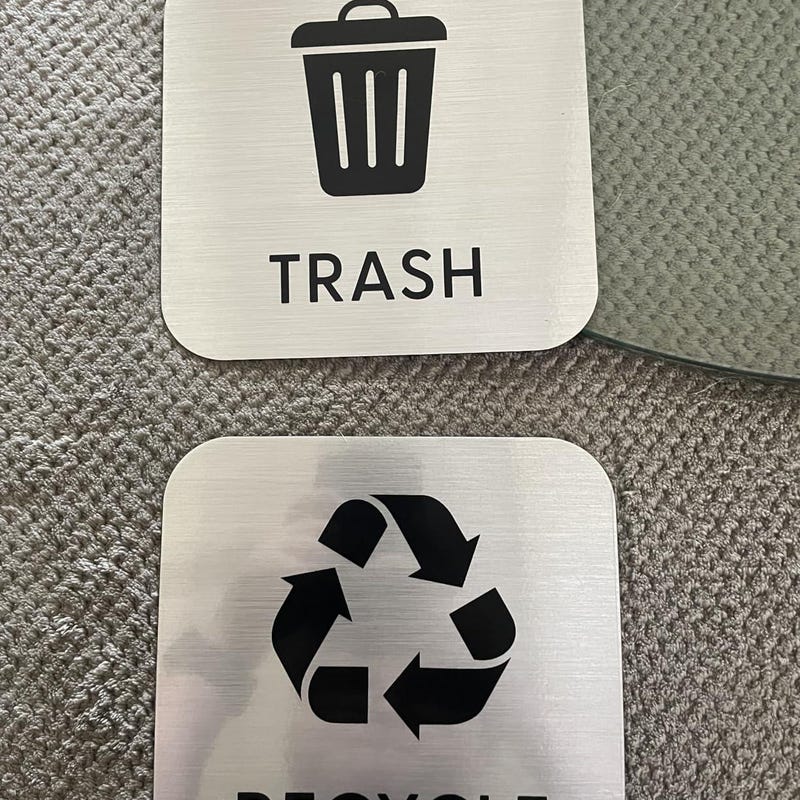 Recycling Signs for Bins - Etsy