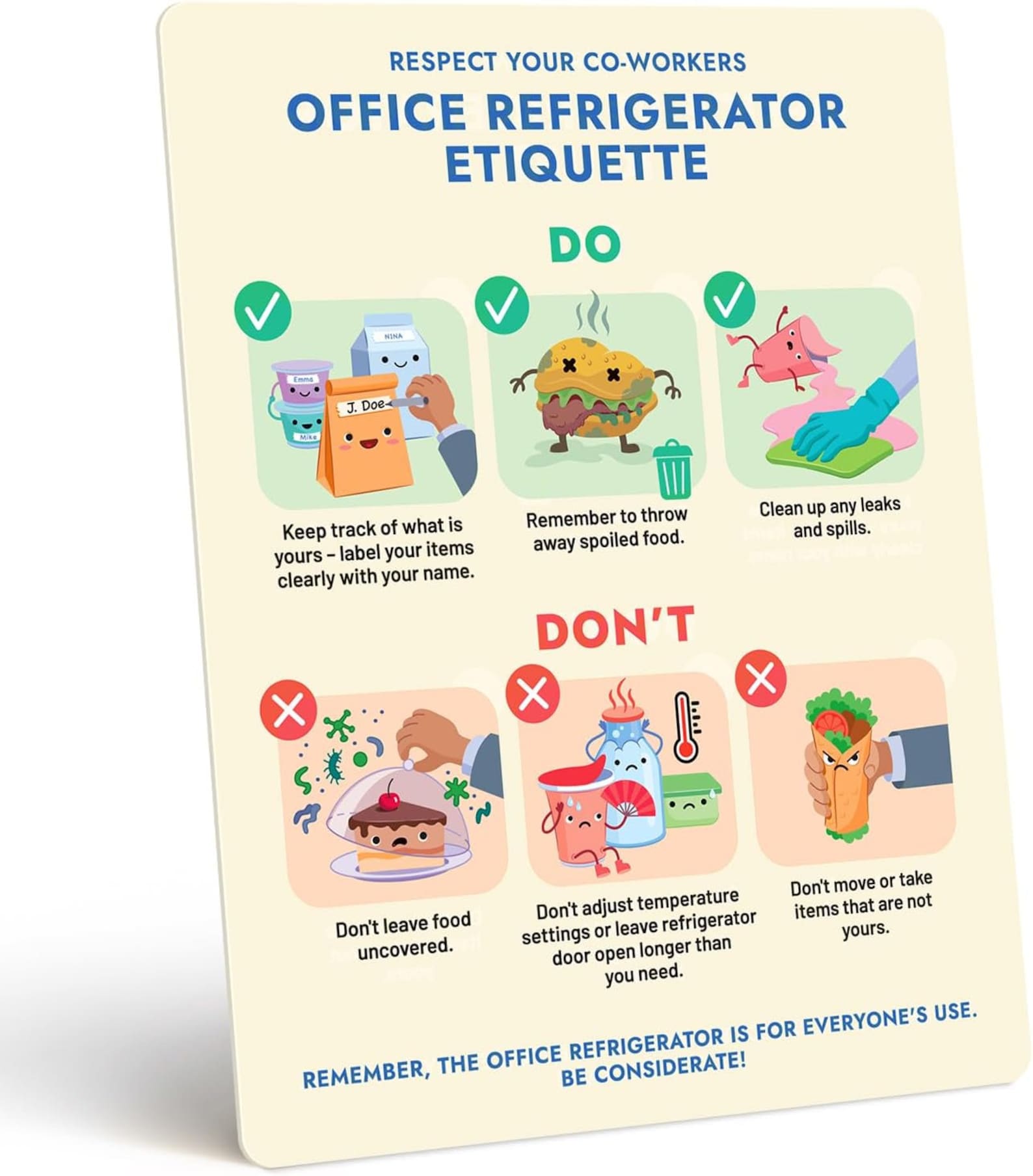 Office Fridge Etiquette Guide - Handcrafted Magnetic Decor for a ...