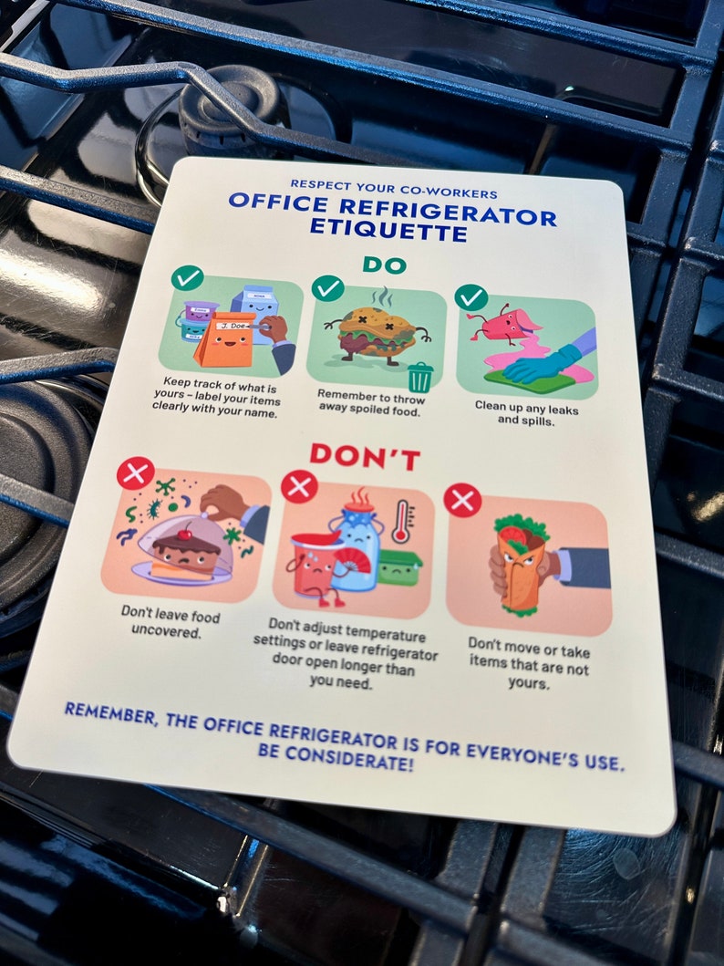Office Fridge Etiquette Guide - Handcrafted Magnetic Decor for a ...