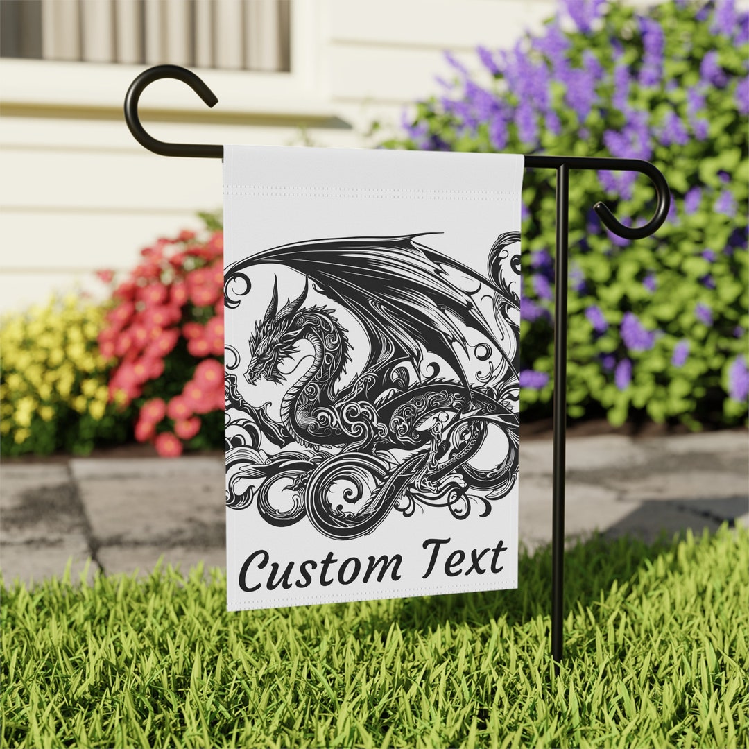 Personalized Art Nouveau Dragon Garden & House Banner - Etsy