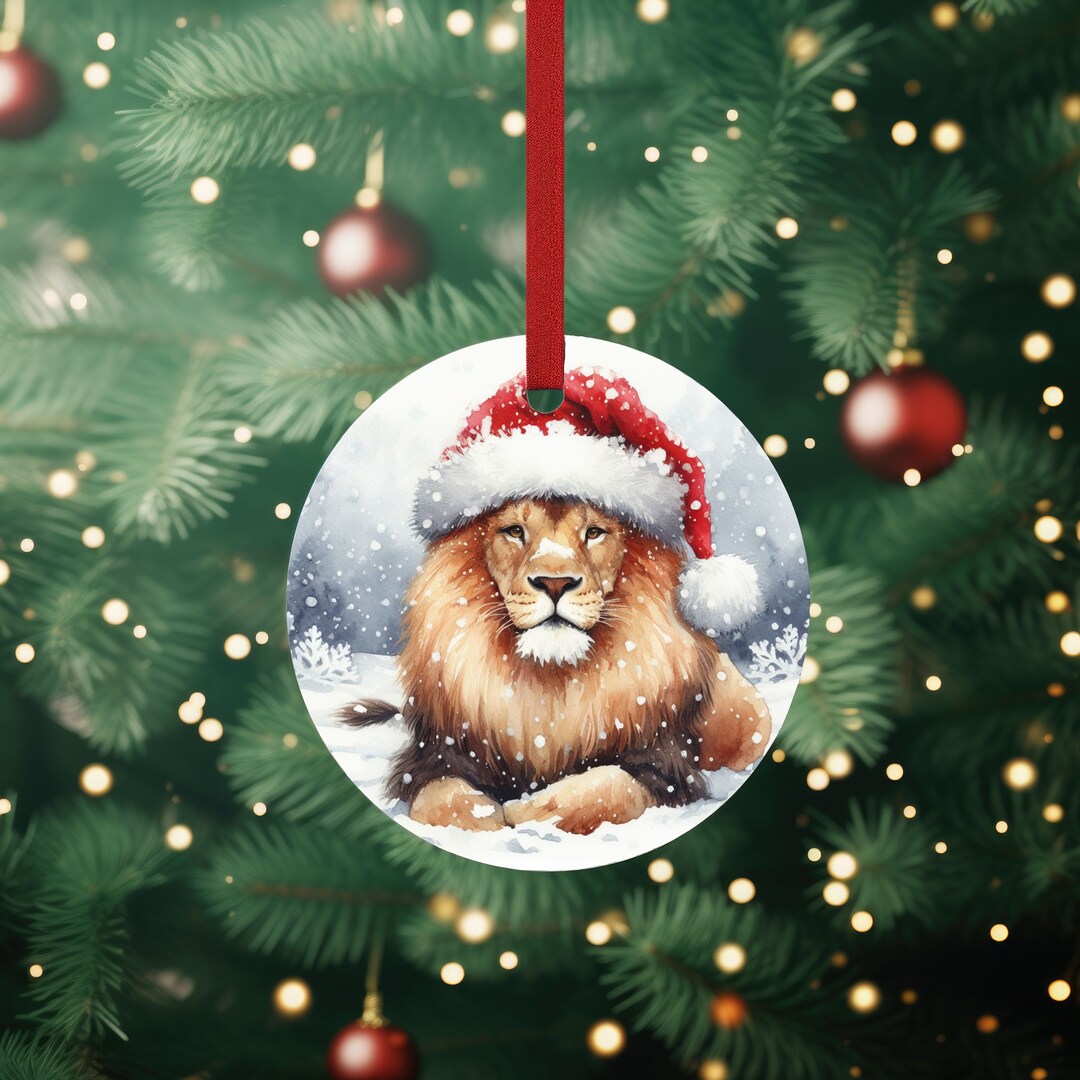 Personalized Lion Christmas Tree Ornament - Etsy