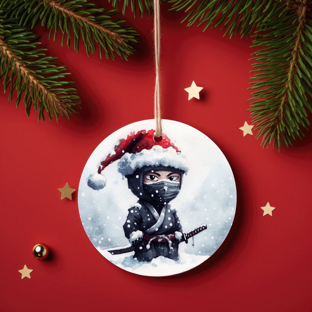 Personalized Ninja Christmas Tree Ornament - Etsy