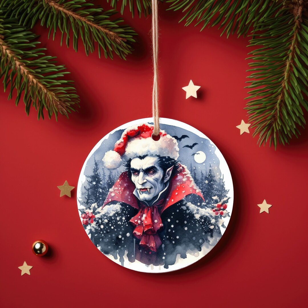 Personalized Christmas Dracula the Vampire Holiday Ornament - Etsy