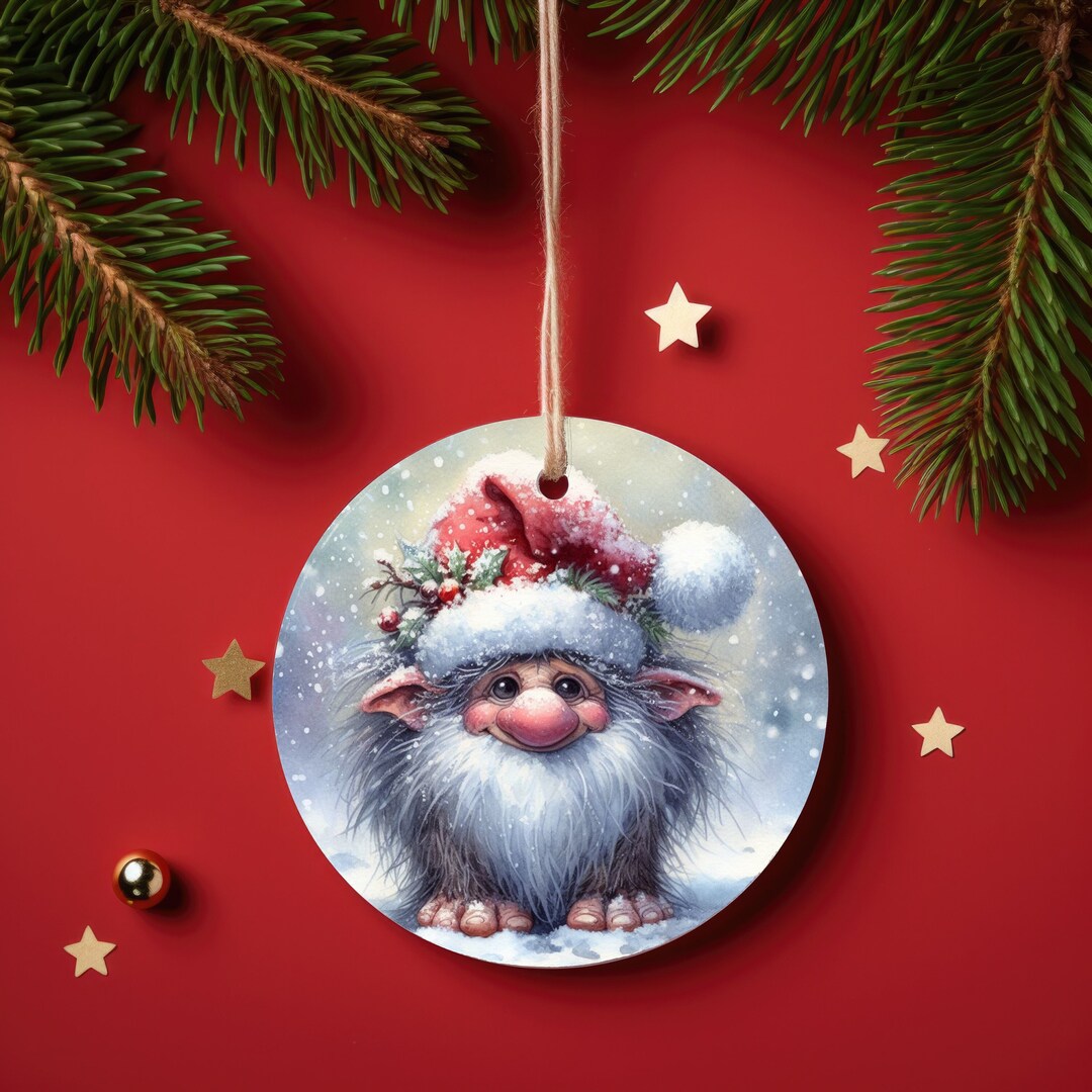 Personalized Happy Troll Christmas Tree Ornament - Etsy