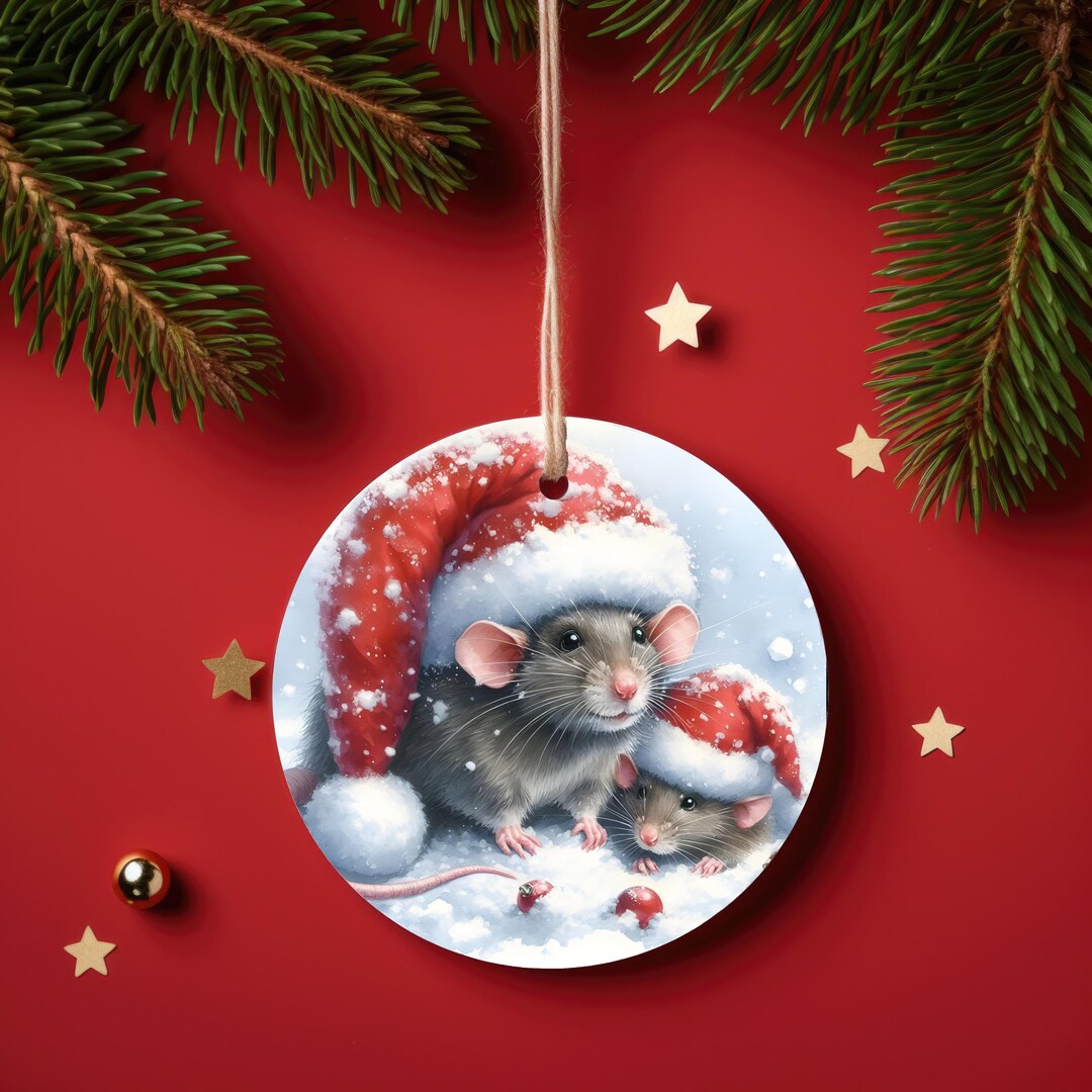 Personalized Pet Rats Christmas Tree Ornament - Etsy