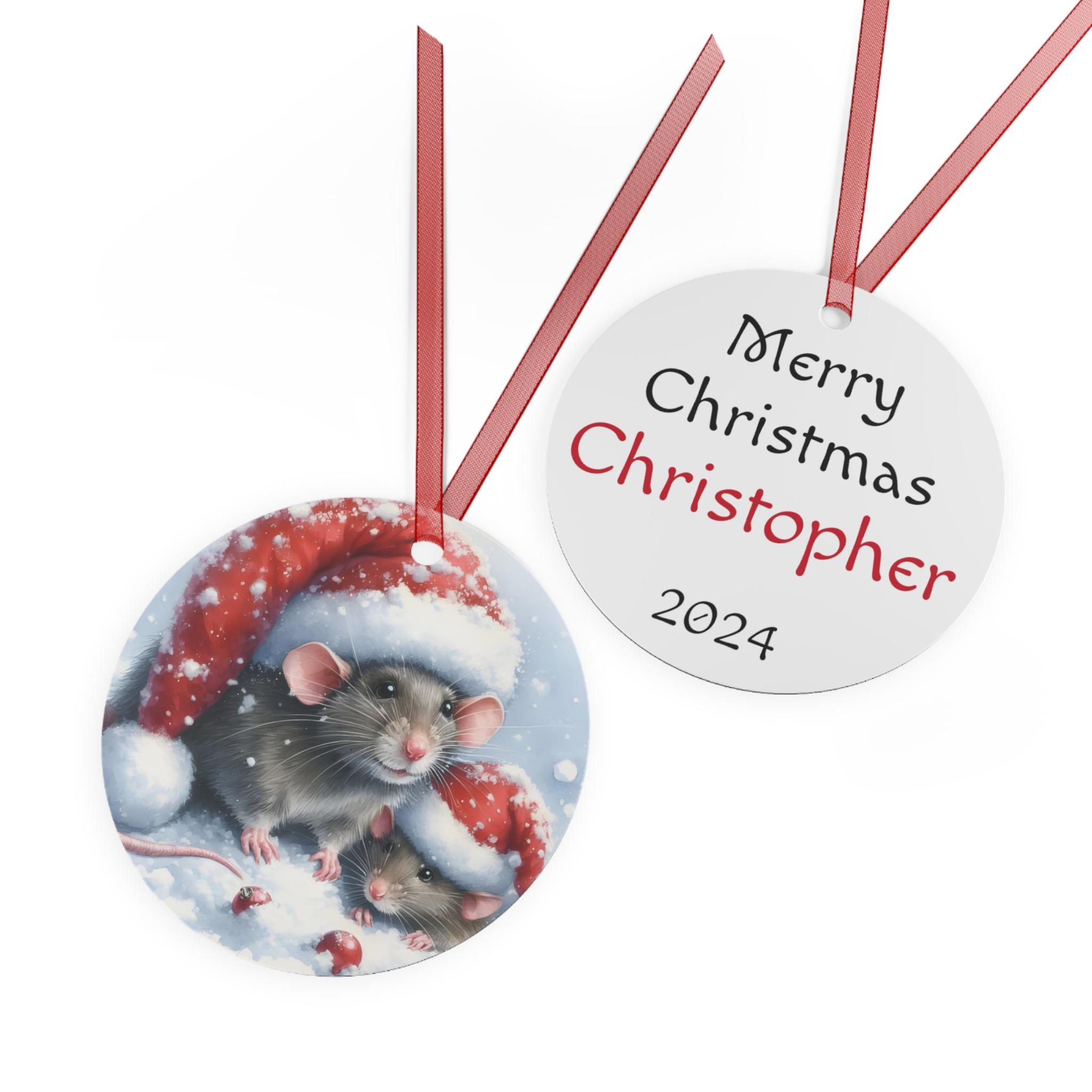 Personalized Pet Rats Christmas Tree Ornament - Etsy