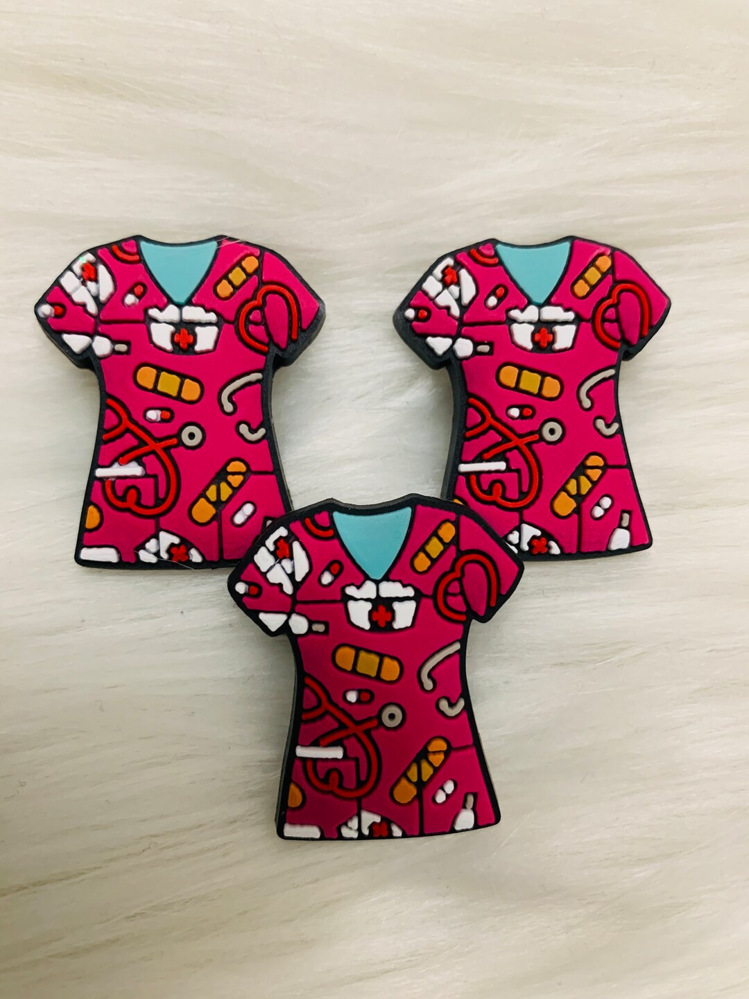 Nurse Uniform Croc Charm Pink Charm for Clog Shoes, Scrub Croc Clog ...