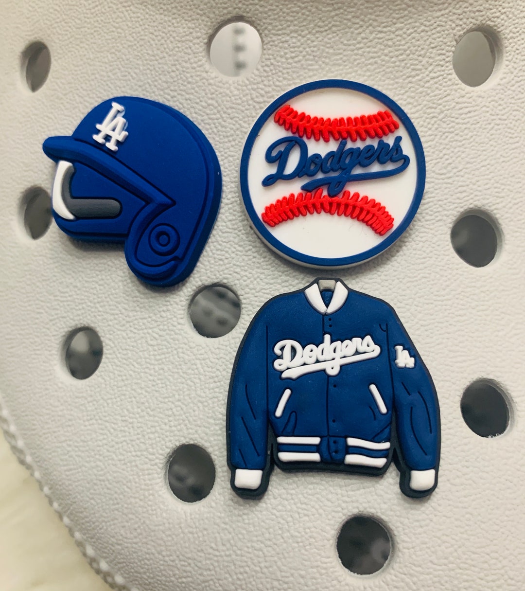 3 Piece LA Baseball Team Croc Shoe Charm Decorations - Etsy