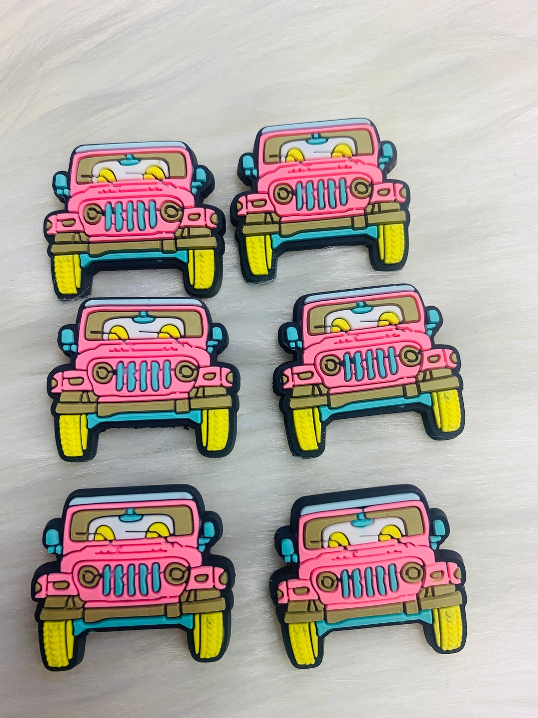 Cute Car Croc Charm Pink Charm Shoe Decoration Pink Croc Clog Shoe ...