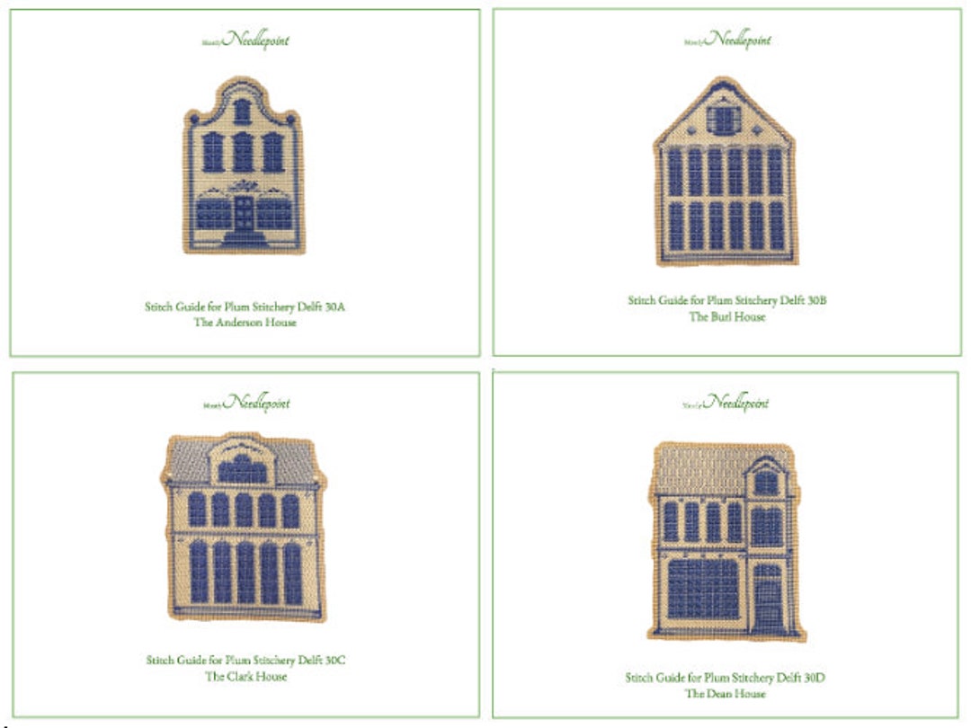 Stitch Guide Bundle - Delft Houses - Etsy