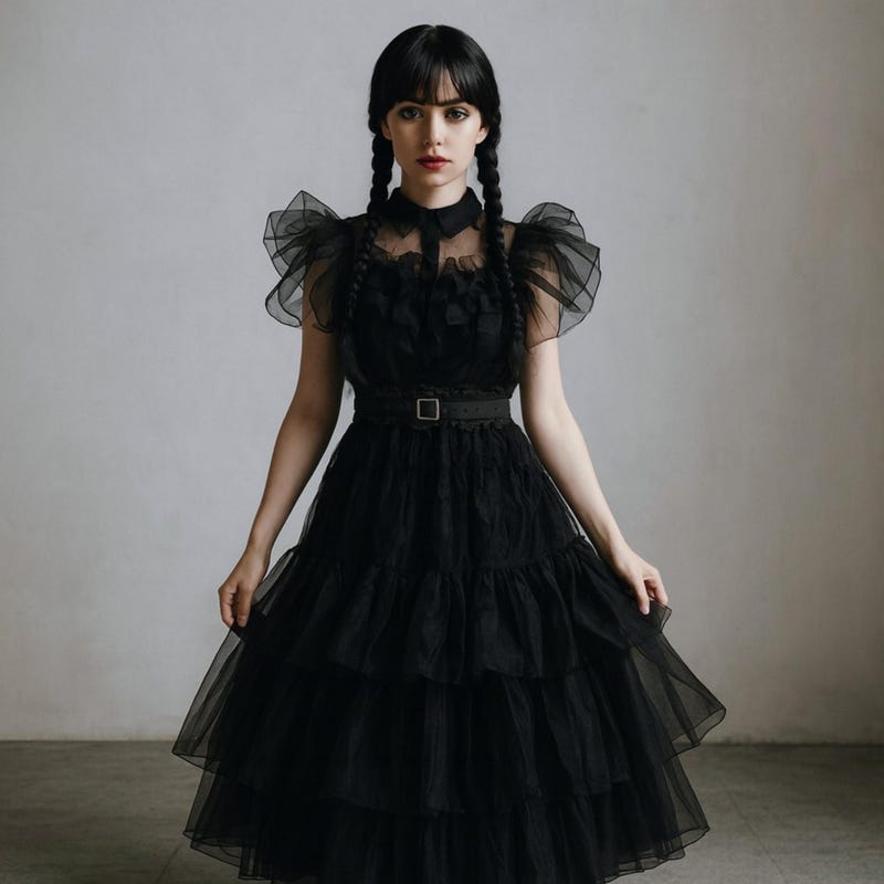 Wednesday Addams Netflix Dress - Etsy New Zealand