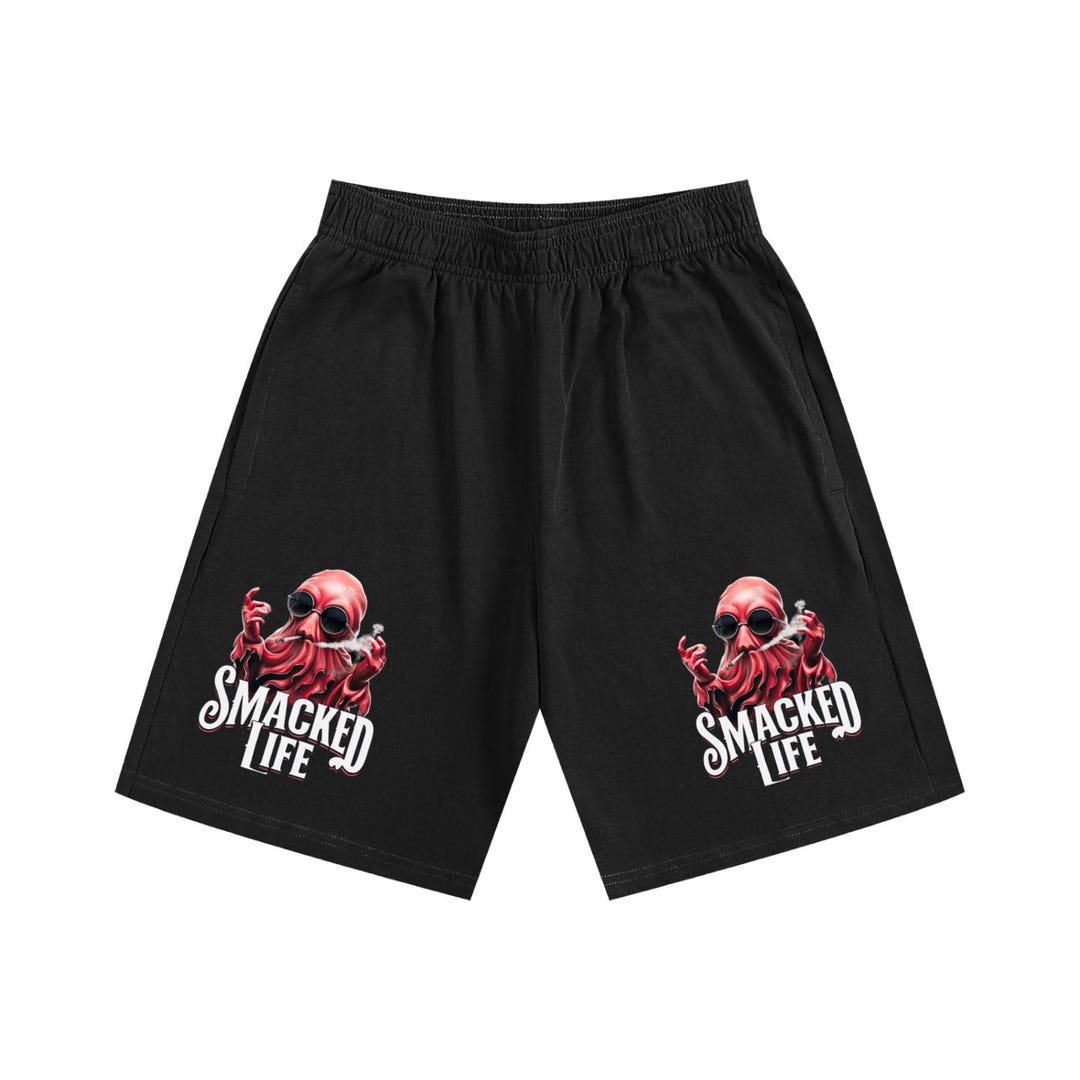 Stoner Shorts – Smacked Life Red Ghost Unisex 420 Weed Shorts ...