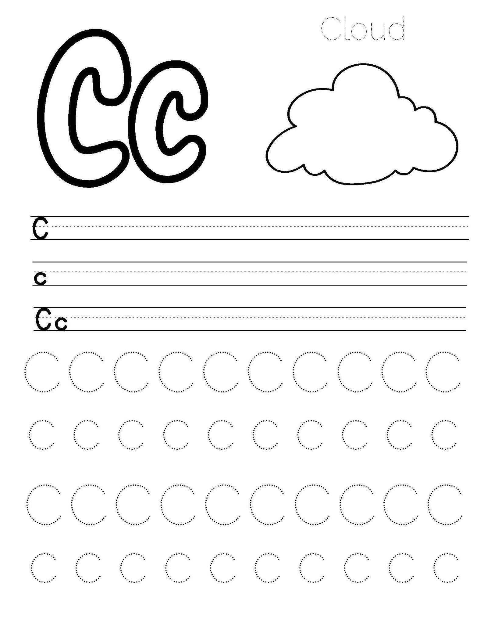 Kindergarten Letter Tracing Template; Letter Templates; Letter Tracing ...