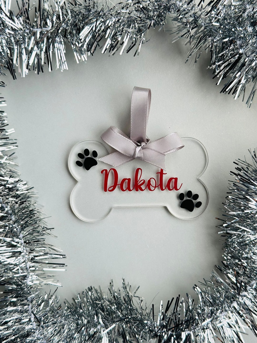 Custom Acrylic Dog Bone Ornament Dog Mom Gift for Pet - Etsy