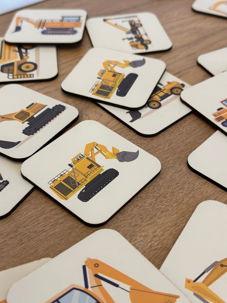 Cars Working Machine Matching Game for Kids, Cars Memory Matching ...