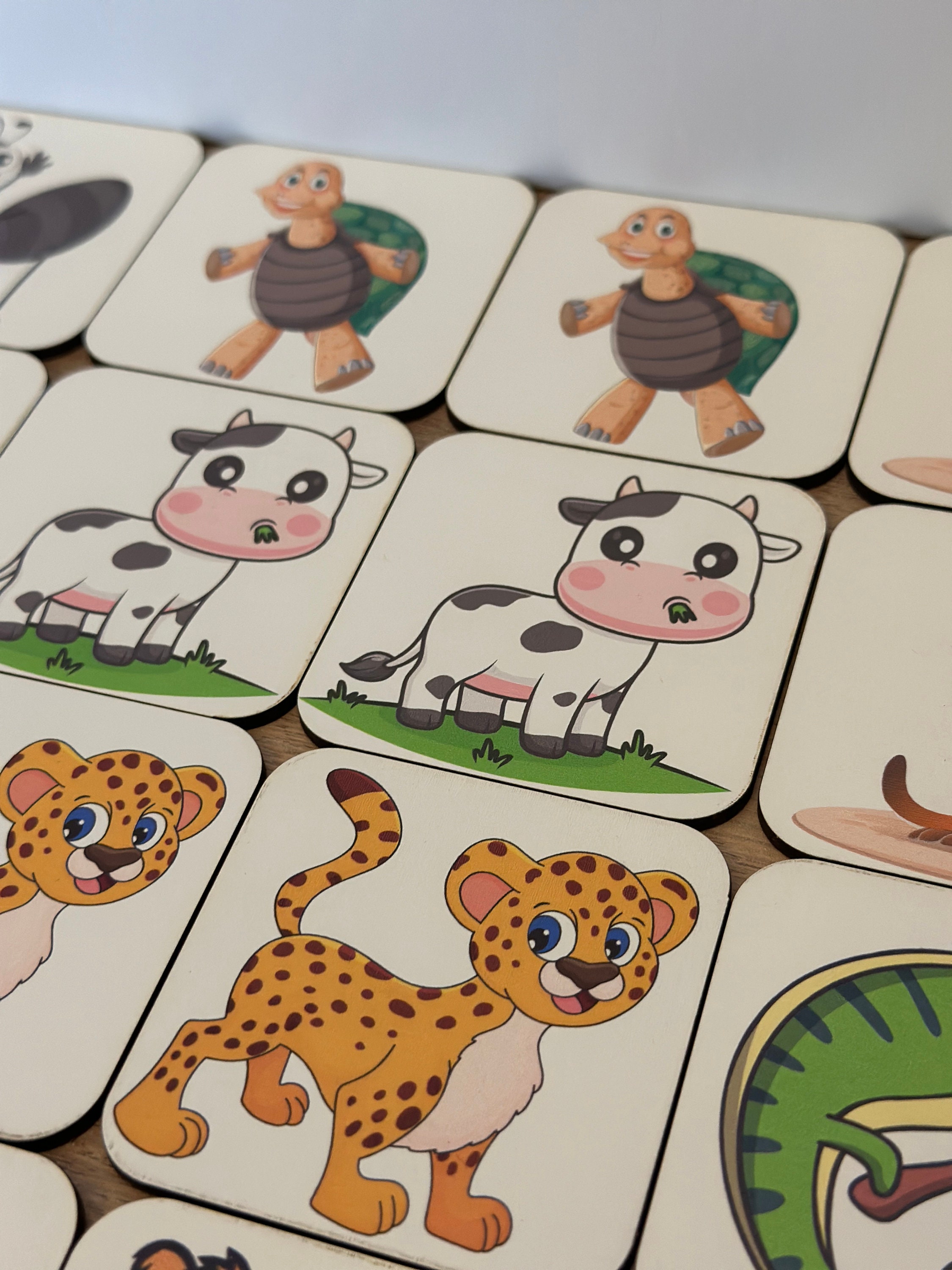 Animals Matching Game for Kids, Farm Safari Matching Activity, Animals ...