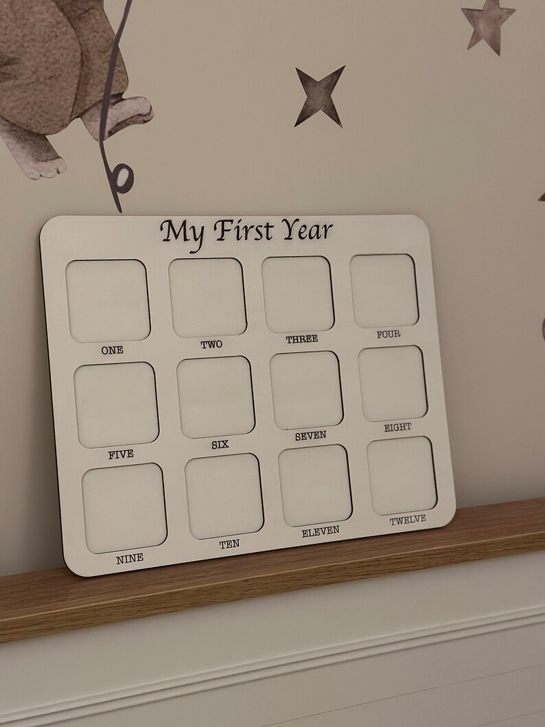 Personalized Photo Frame, Milestone Board My First Year, Milestone ...