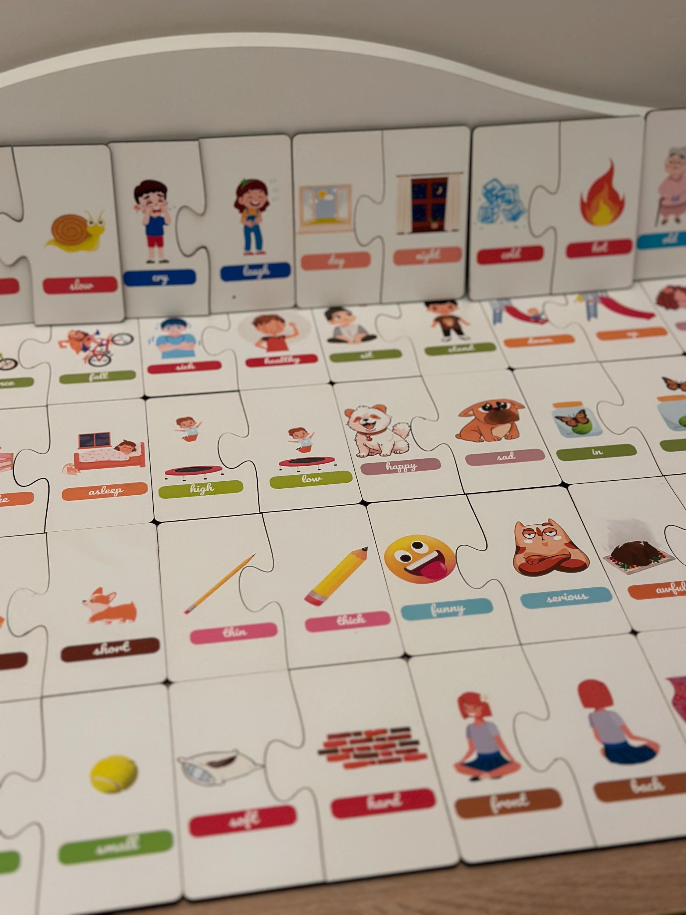 35 Opposite Flash Cards, Learn Opposites, Opposite Worksheet ...