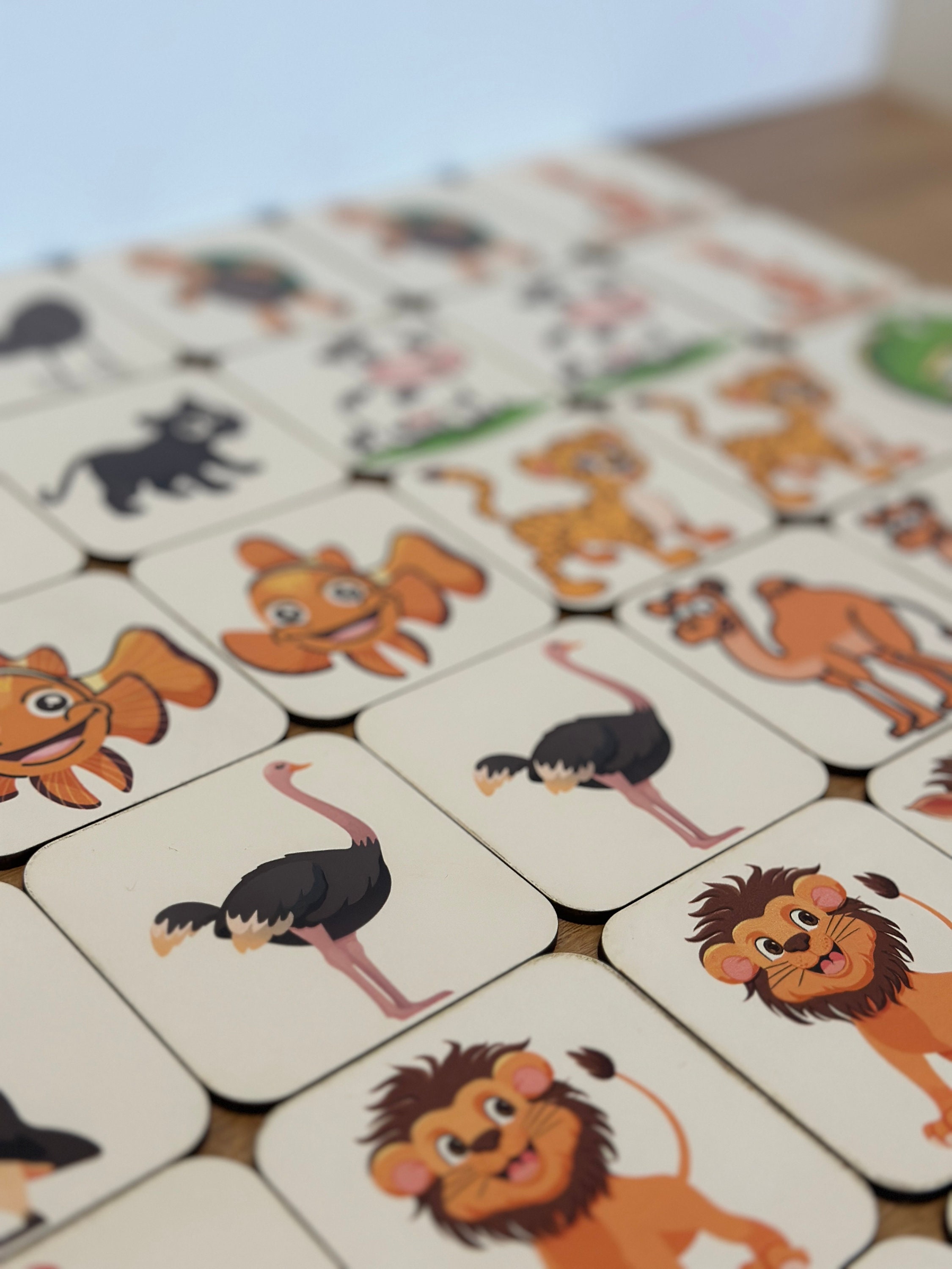 Animals Matching Game for Kids, Farm Safari Matching Activity, Animals ...