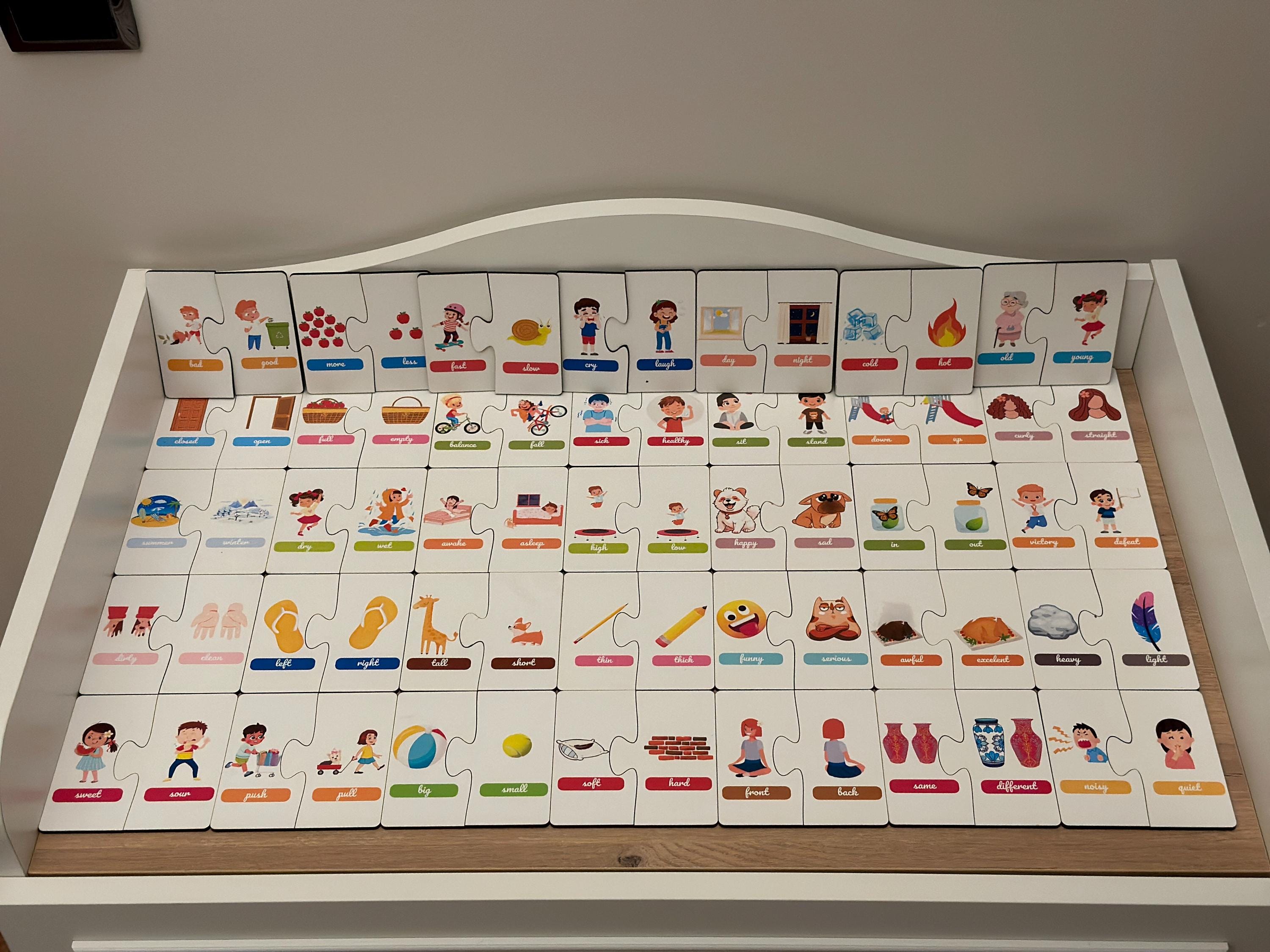 35 Opposite Flash Cards, Learn Opposites, Opposite Worksheet ...