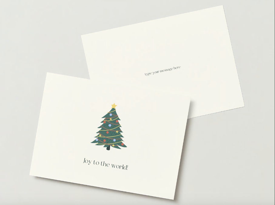 Printable Christmas Card Template, Digital, Editable Template, Holiday ...