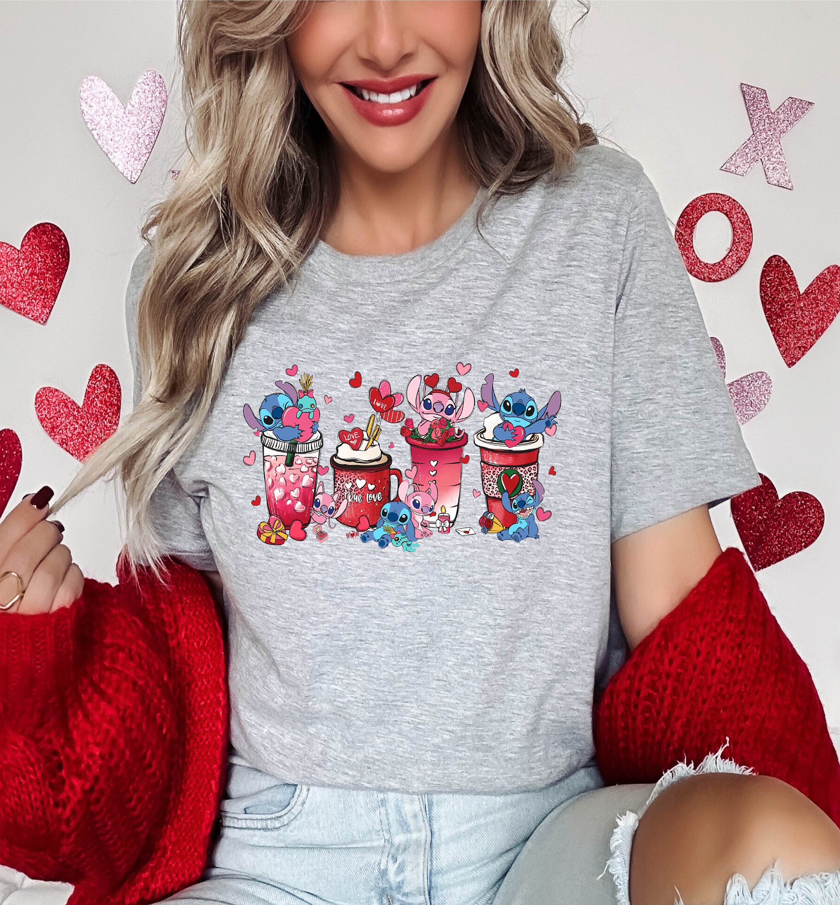 Lilo and Stitch Shirt,lilo V-day Shirt,stitch V-day Shirt,aloha Shirt,disney Valentine Shirt ...