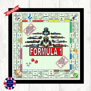 Formula 1 Monopoly Inspired F1 Sport Art Print 2024 Edition Custom ...