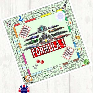 Formula 1 Monopoly Inspired F1 Sport Art Print - NEW! 2025 Edition ...