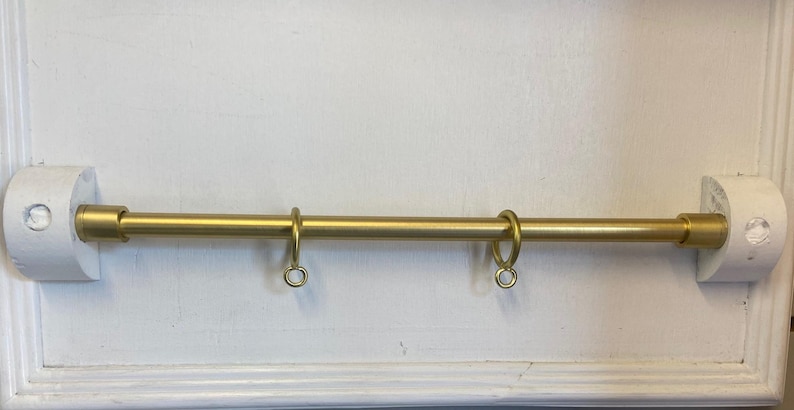 Pair of Cafe Curtain Rod Inside Mount Bracket for 1/2" Diameter (see ...