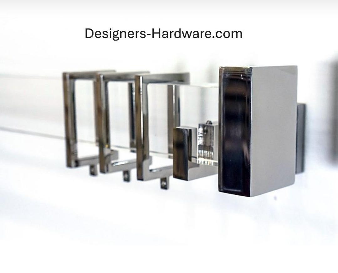 Rectangular Acrylic Lucite Drapery / Curtain Rod Custom Lengths, 2 ...