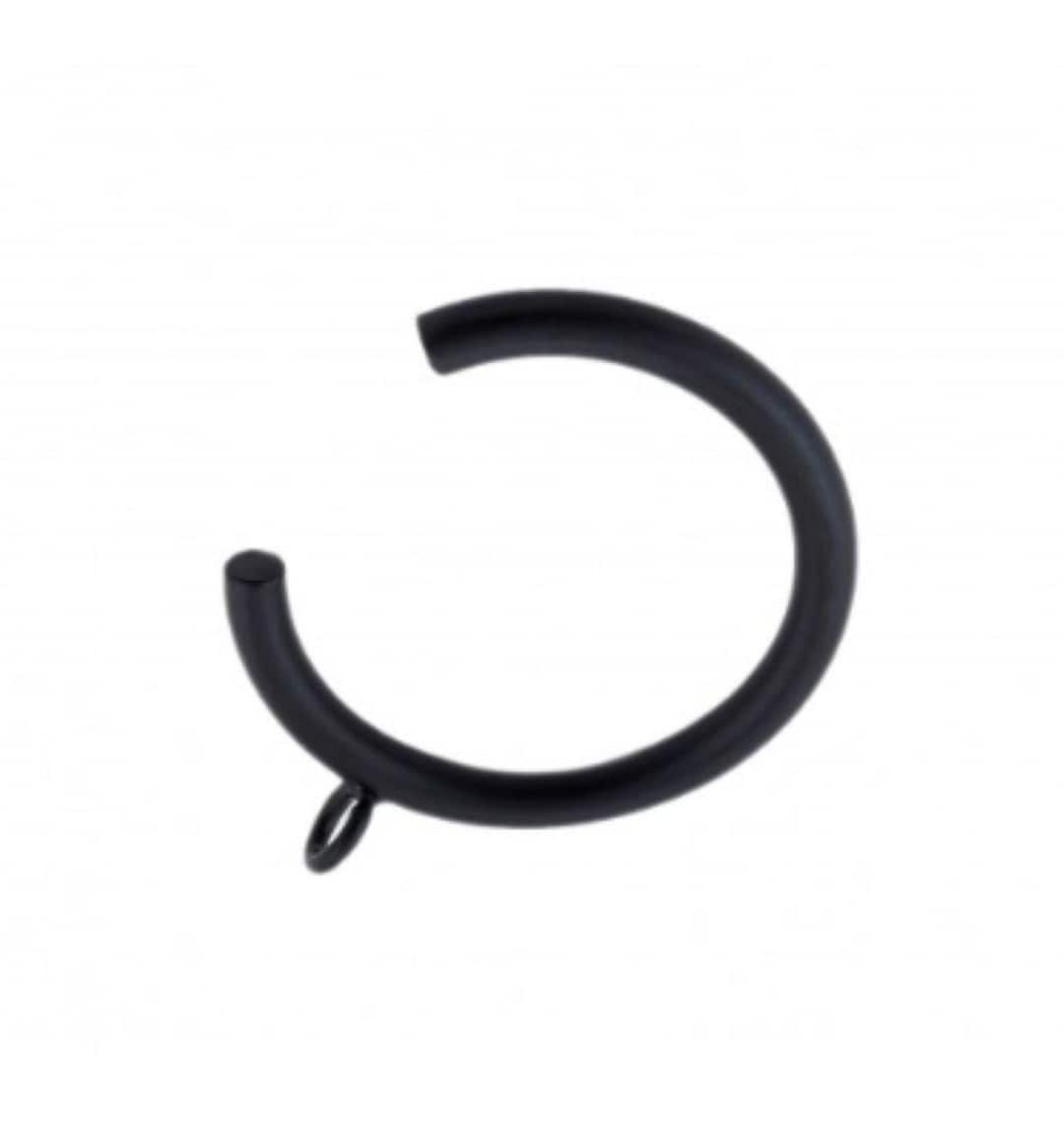 Our 1 1/2 Set of 7 Bypass Traverse C Rings for Round Metal Curtain Rods ...