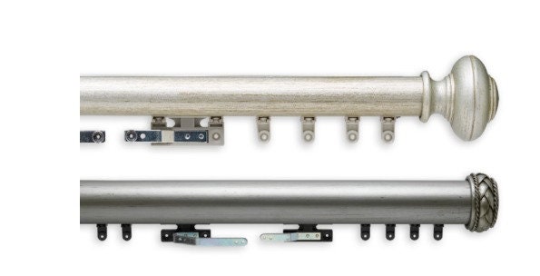 2-1/4" Diameter Unfinished Reeded Wood Curtain Drapery Rod, 48in (4ft ...