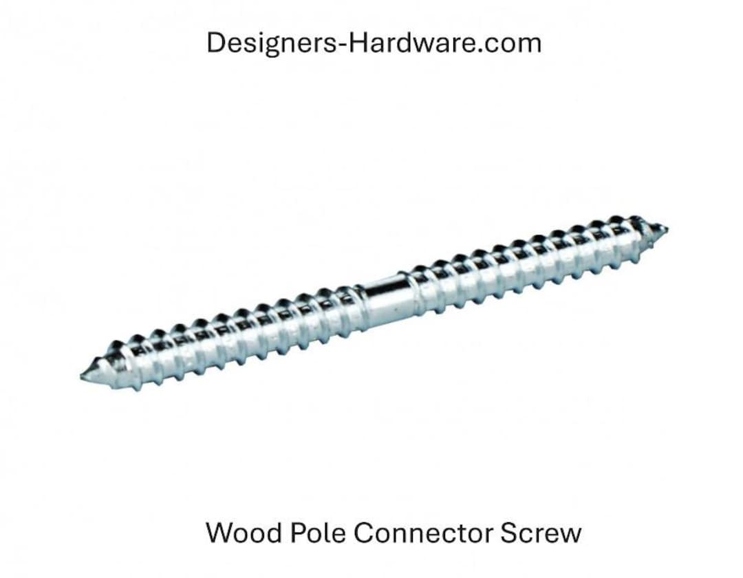 Wood Drapery Rod / Pole Connector Screw for 1-3/8", 2" and 2-1/4 ...