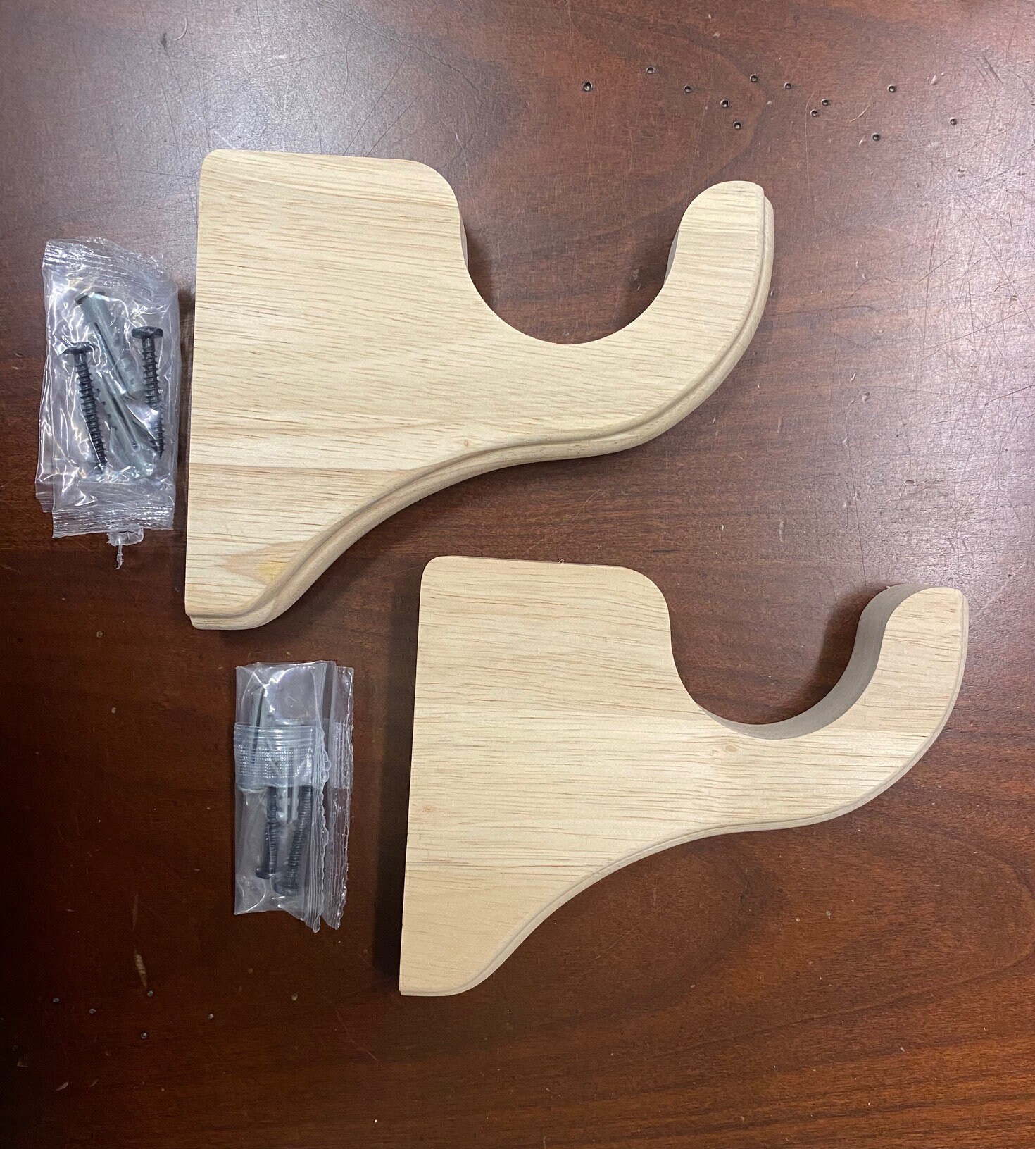 Set of 2 Wood Pole Brackets for Our 1-3/4” and 2” Diameter Wood Poles ...