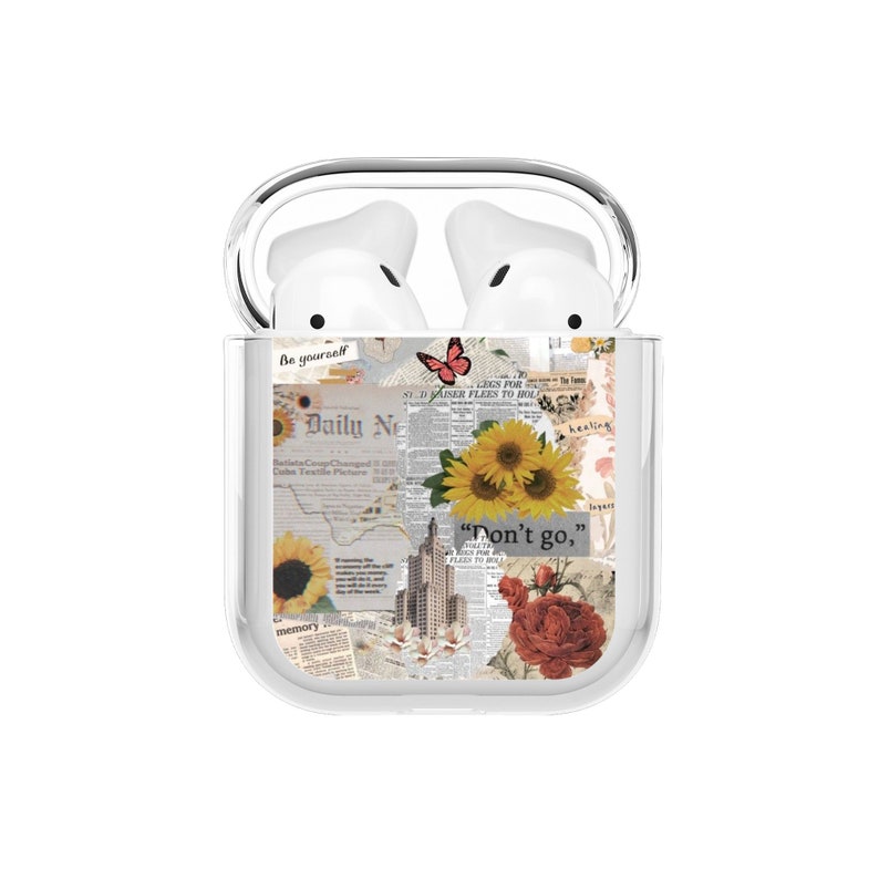 Sunflower Collage Design Earbuds Case, Beautiful Summer Protective ...