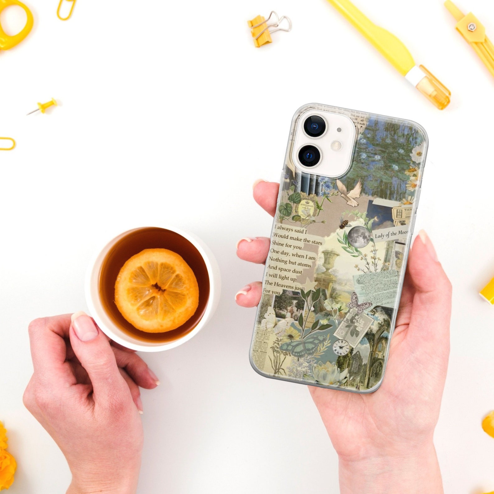 Mood Board Phone Case Beautiful Collage for iPhone 15 Pro Max, 14 Plus ...