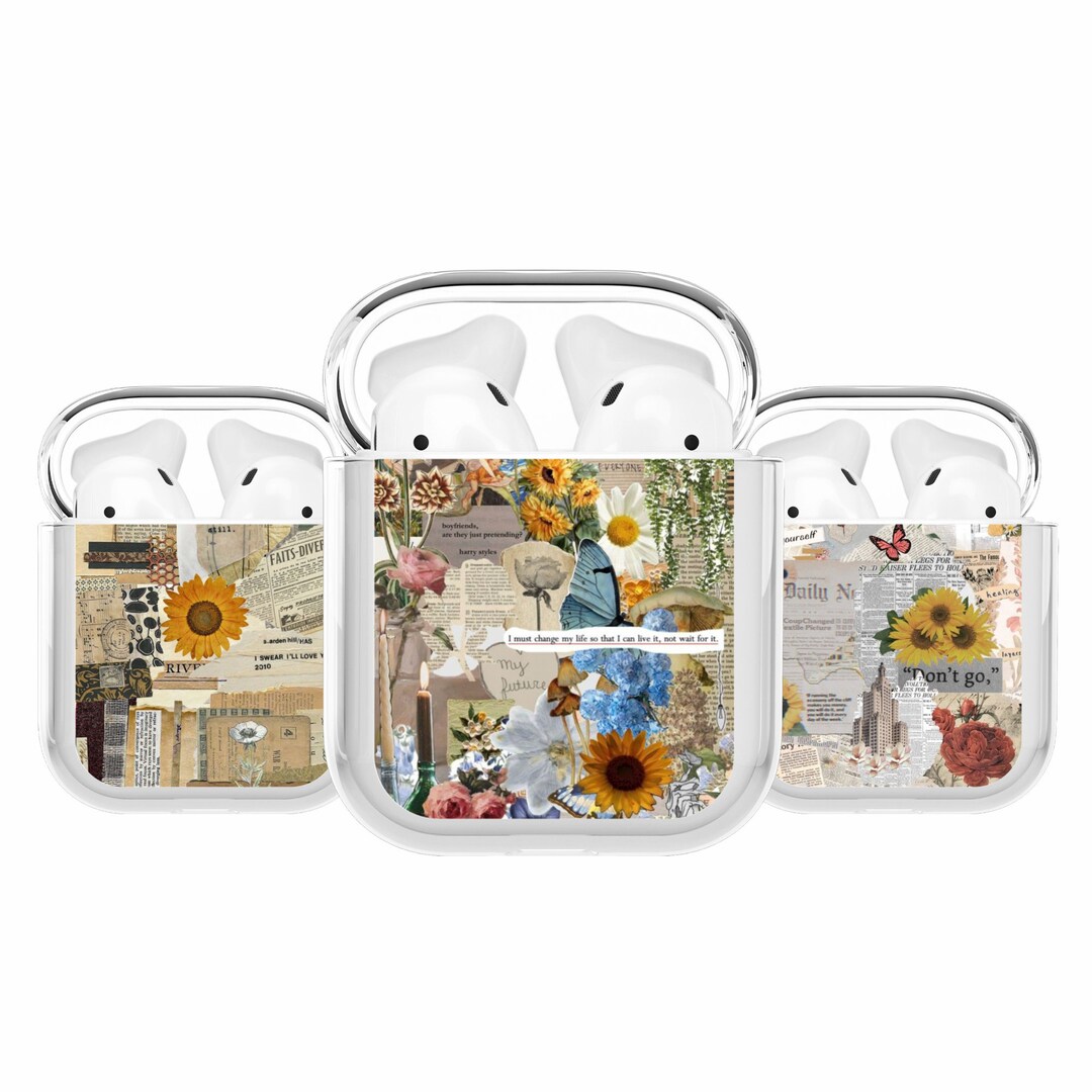 Sunflower Collage Design Earbuds Case, Beautiful Summer Protective ...