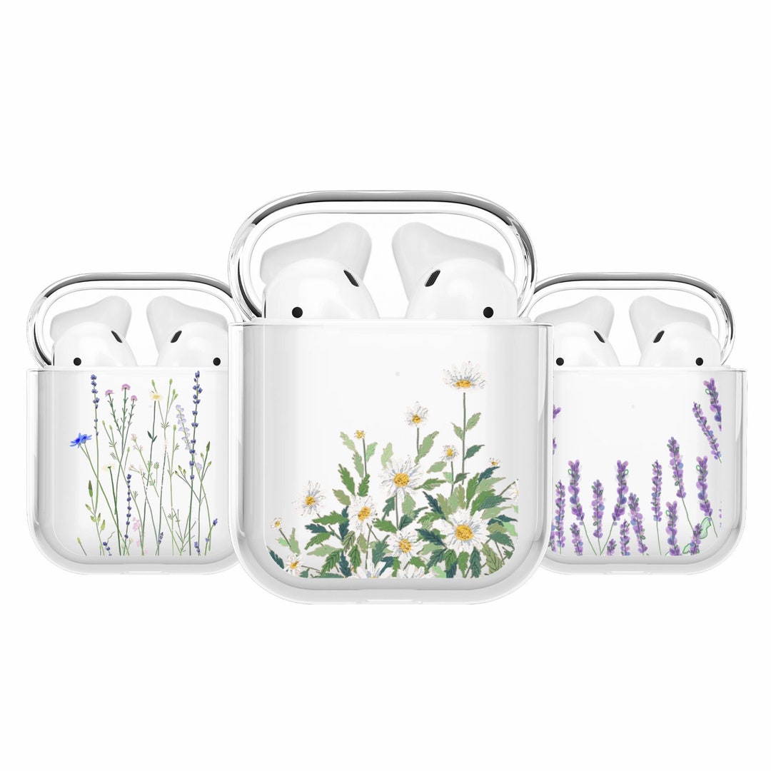 Beautiful Clear Design Earbuds Case Cute Flower Protective Cover for ...