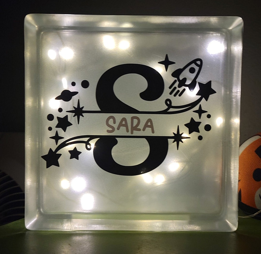 Customizable Glass Block Night Lamp - Etsy