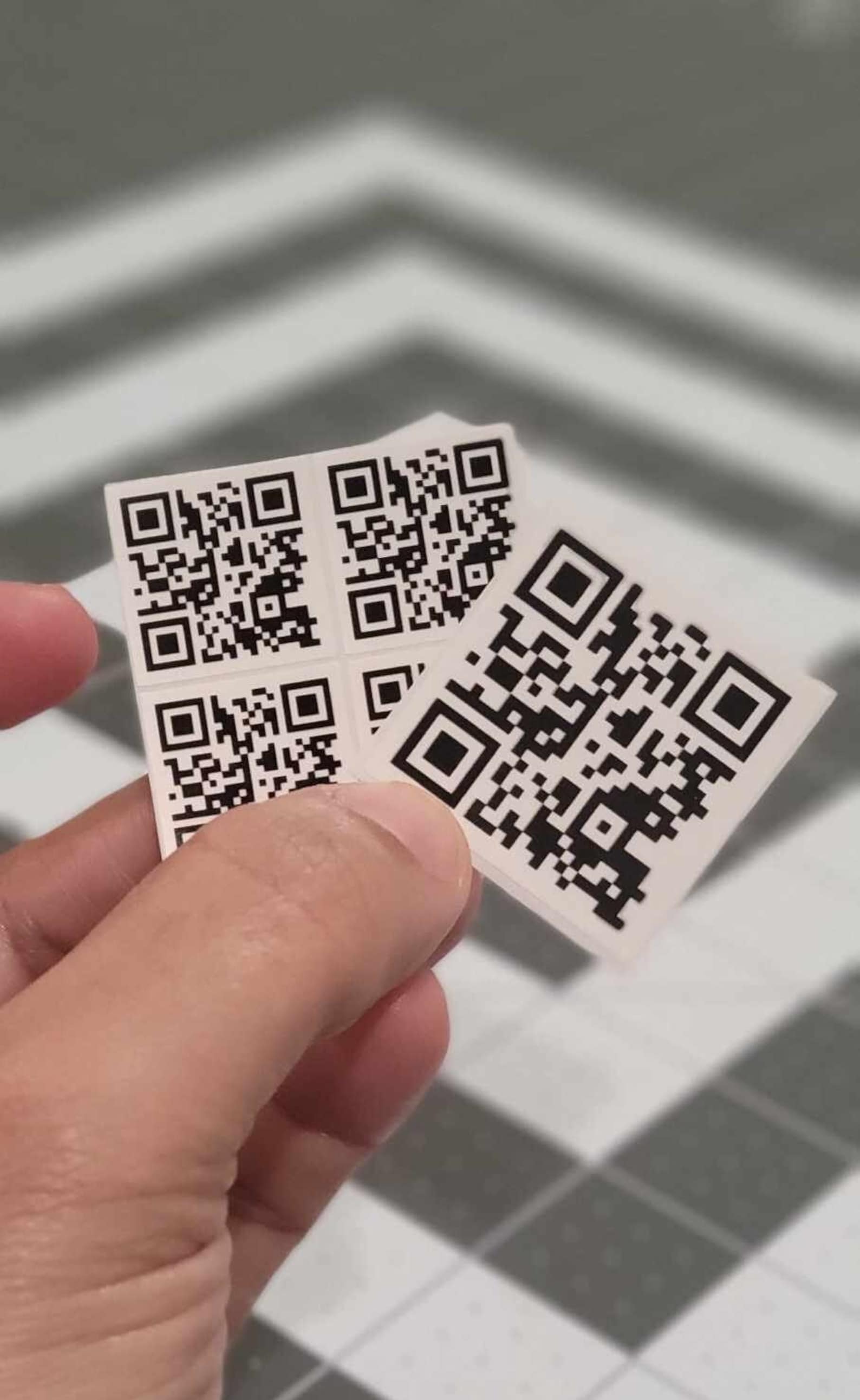 Custom QR Code Sticker Labels, Kiss Cut Stickers, Different Sizes ...