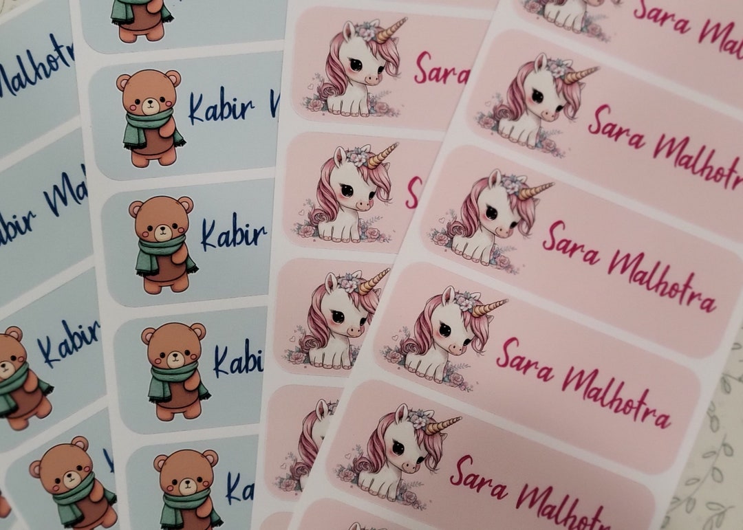 Custom Kids Name Labels: Waterproof Stickers, Iron-on Clothing - Etsy