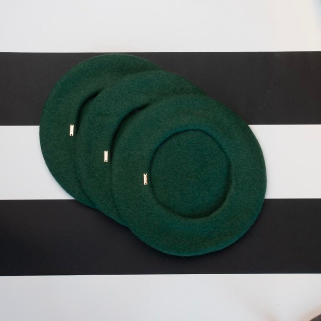 Forest Green Wool Beret - Etsy