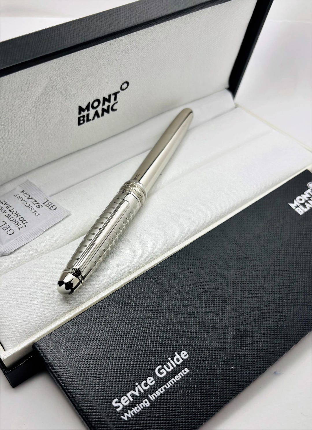 Montblanc Star Walker Blue Ink Stainless Steel Roller Ball Pen - Etsy