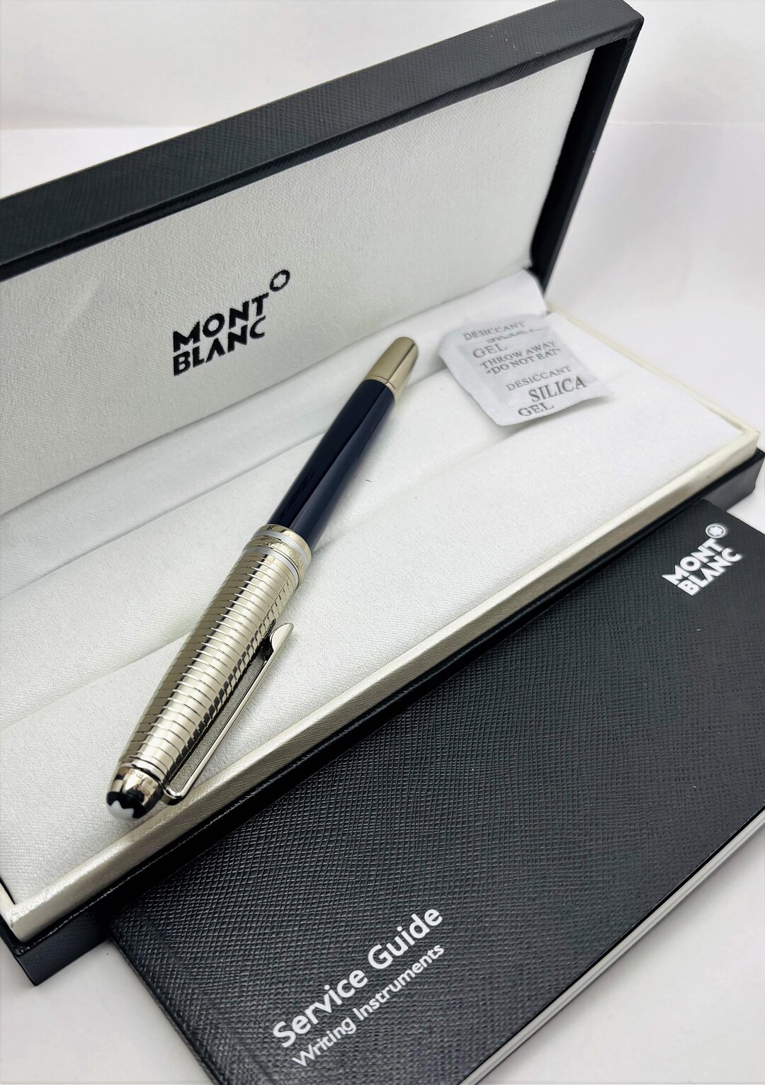 Montblanc Star Walker Blue Ink Stainless Steel Roller Ball Pen - Etsy