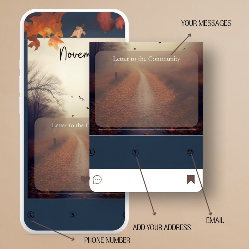 November Newsletter Flyer, Printable Community, Fall Newsletter ...