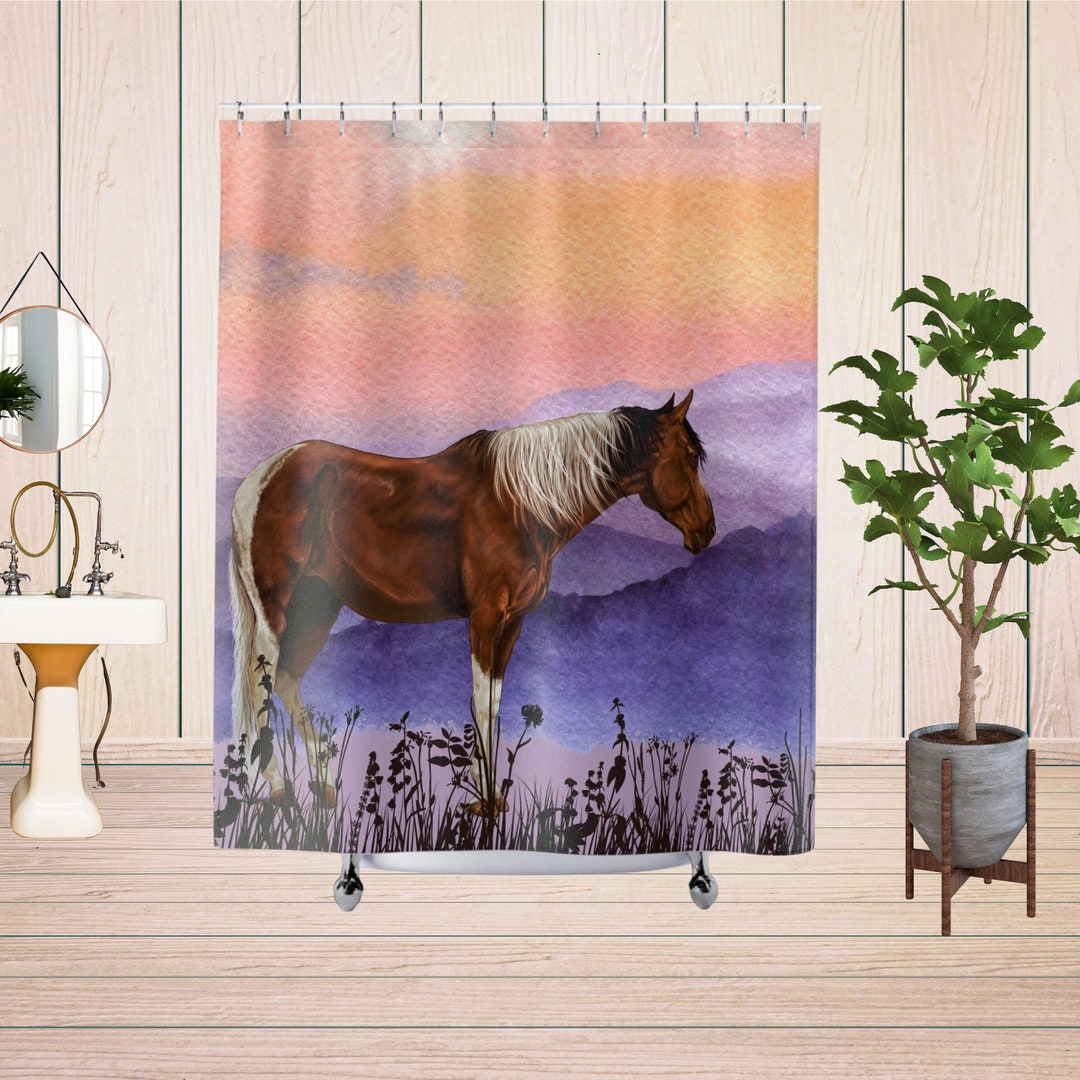 Horse Stuff, Long Live Cowgirls Shower Curtain, Boho Shower Curtain ...
