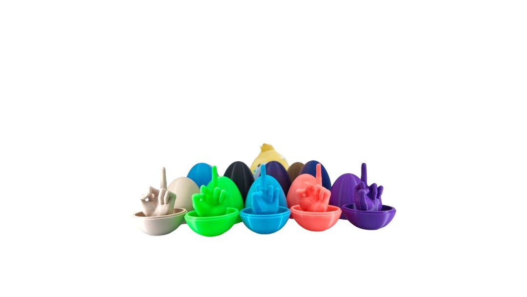 Easter Egg Surprise Middle Finger Egg – Funny 3D Printed Gag Gift ...
